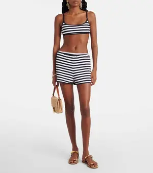 Jade Swim Striped Terry Shorts