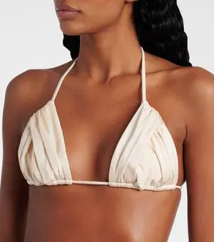 BANANHOT Jasmin Triangle Bikini Top - Beige