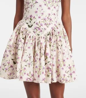 Agua Bendita Floral Cotton Mini Dress - Multicoloured
