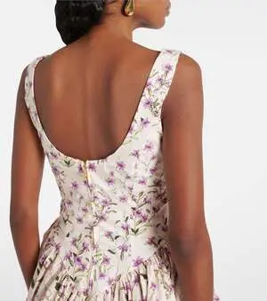 Agua Bendita Floral Cotton Mini Dress - Multicoloured