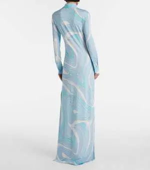 Emilio Pucci Marmo Shirt Dress - Blue
