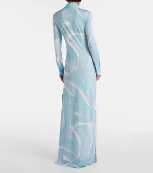 Emilio Pucci Marmo Shirt Dress - Blue