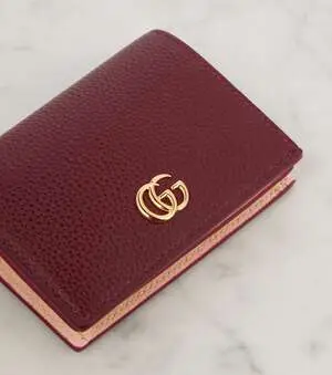 Gucci Gg Marmont Mini Leather Wallet - Red