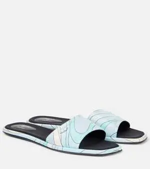 Emilio Pucci Marmo Slides - Blue