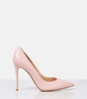 GIANVITO ROSSI 105 Leather Pumps - Pink
