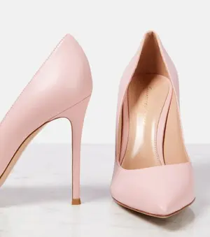 GIANVITO ROSSI 105 Leather Pumps - Pink