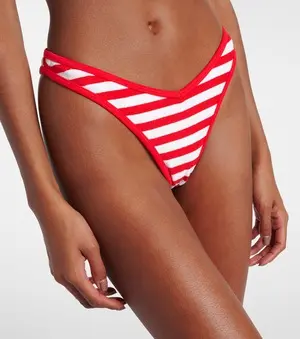 Jade Swim Vera Striped Terry Bikini Bottom