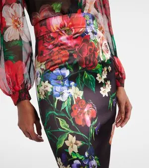 Dolce & Gabbana Floral Printed Midi Skirt
