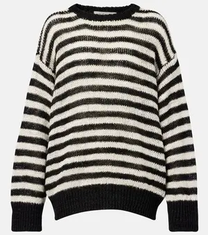 RÓHE Striped Linen-blend Sweater