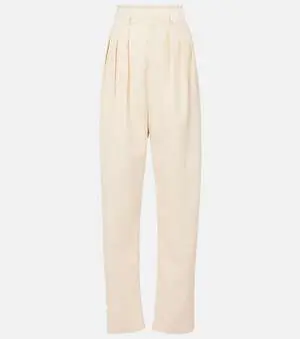 LEMAIRE Wool-blend Gabardine Tapered Trousers - Beige