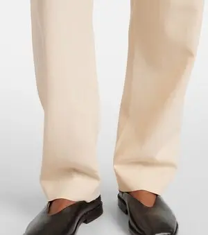 LEMAIRE Wool-blend Gabardine Tapered Trousers - Beige