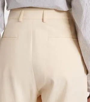 LEMAIRE Wool-blend Gabardine Tapered Trousers - Beige