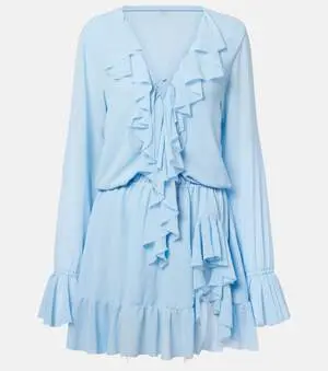 BANANHOT Bellen Ruffled Mini Dress - Blue