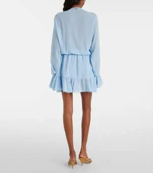 BANANHOT Bellen Ruffled Mini Dress - Blue