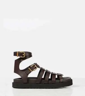 Zimmermann Goldie Leather Gladiator Sandals