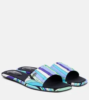 Emilio Pucci Iride Twill Thong Sandals - Multicoloured