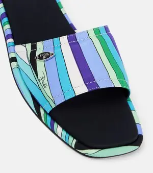 Emilio Pucci Iride Twill Thong Sandals - Multicoloured