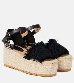 Stella McCartney Gaia Platform Espadrille Sandals - Black