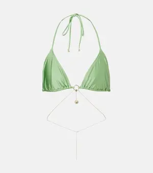 BANANHOT Chain Triangle Bikini Top - Green