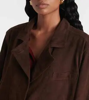 BLAZÉ MILANO Cleo Suede Bomber Jacket