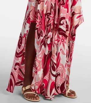 Poupette St Barth Mabelle Satin Maxi Dress - Red