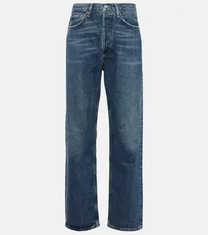 Light Blue Straight-Leg Jeans