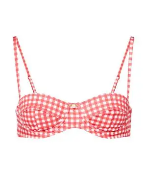 BANANHOT Lenny Gingham Bikini Top - Red