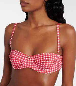 BANANHOT Lenny Gingham Bikini Top