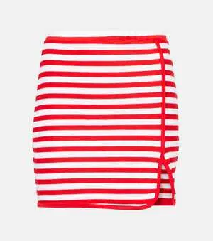 Jade Swim Striped Terry Miniskirt