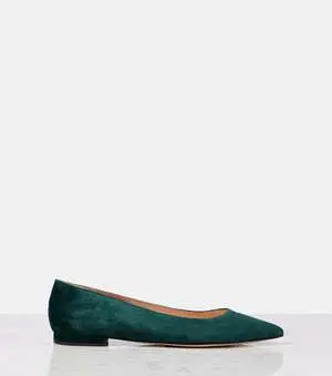 GIANVITO ROSSI Suede Ballet Flats
