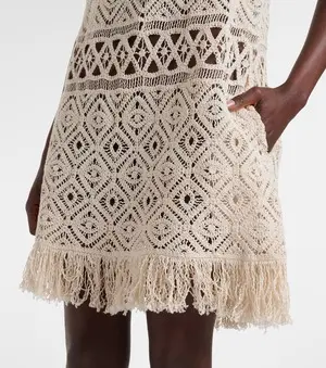 La DoubleJ Lacey Macramé Minidress