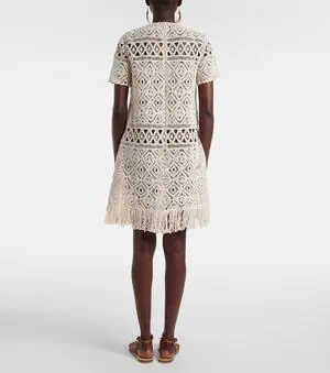La DoubleJ Lacey Macramé Minidress