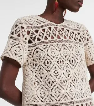 La DoubleJ Lacey Macramé Minidress