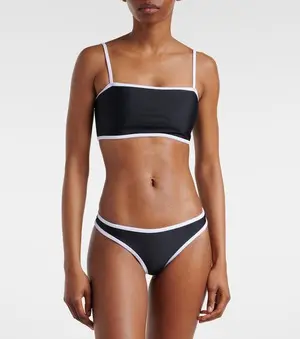 Jade Swim Striped Bikini Top