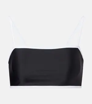 Jade Swim Striped Bikini Top