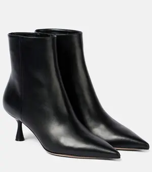 GIANVITO ROSSI Leather Ankle Boots - Black