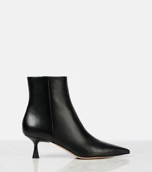 GIANVITO ROSSI Leather Ankle Boots - Black