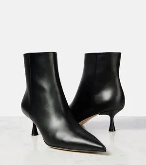 GIANVITO ROSSI Leather Ankle Boots - Black
