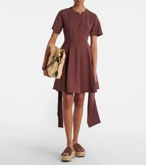 GIANVITO ROSSI Suede Platform Espadrille Slides - Brown