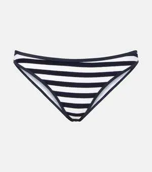 Jade Swim Most Wanted Striped Terry Bikini Bottoms - Blue