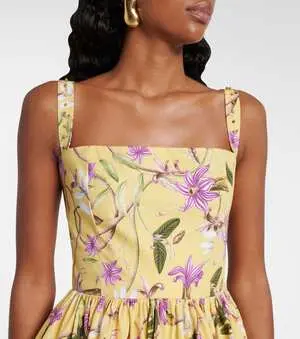 Agua Bendita Lima Printed Mini Dress