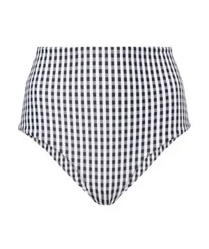 Faithfull The Brand Reyes Gingham Bikini Bottoms - Black