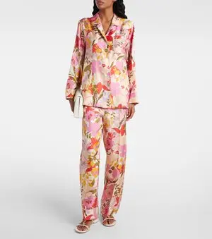 Max Mara Alan Floral Silk Shirt