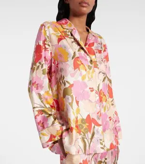 Max Mara Alan Floral Silk Shirt