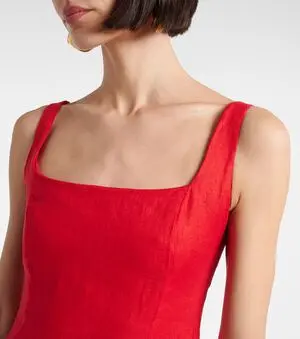 Faithfull The Brand Felice Linen Minidress