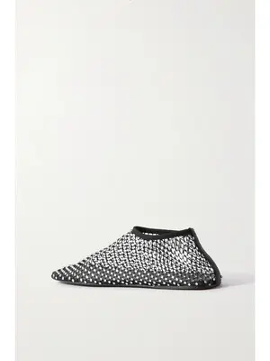 Christopher Esber Minette Crystal-embellished Ballet Flats - Black
