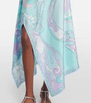 Emilio Pucci Orchidee Printed Maxi Skirt