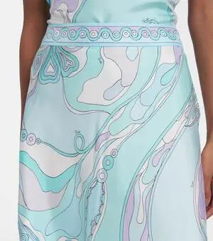 Emilio Pucci Orchidee Printed Maxi Skirt