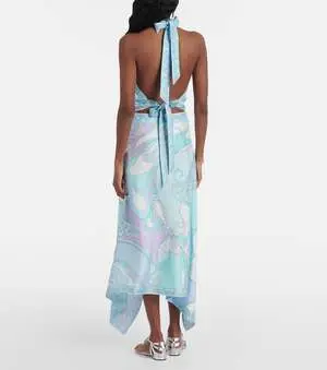 Emilio Pucci Orchidee Printed Maxi Skirt