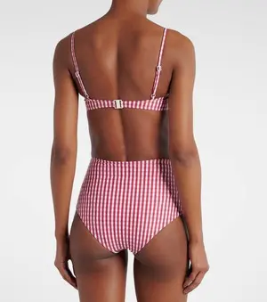 Faithfull The Brand Farrah Gingham Bikini Top